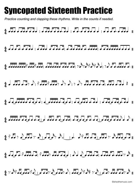 Syncopated Sixteenth Practice — The Shed