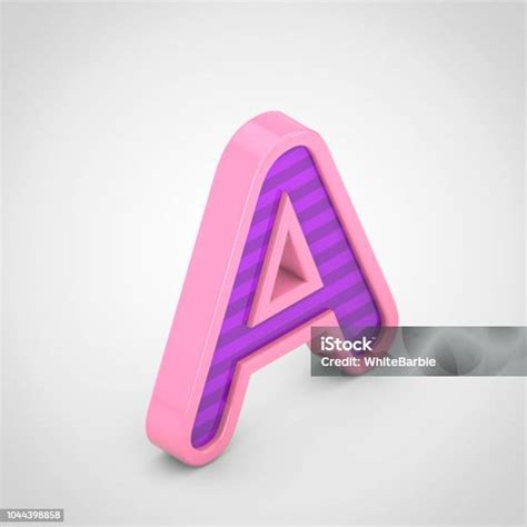 핑크 바이올렛 줄무늬가 흰색 배경에 고립 된 대문자 편지 0명에 대한 스톡 사진 및 기타 이미지 0명 3차원 형태 그림자 Istock