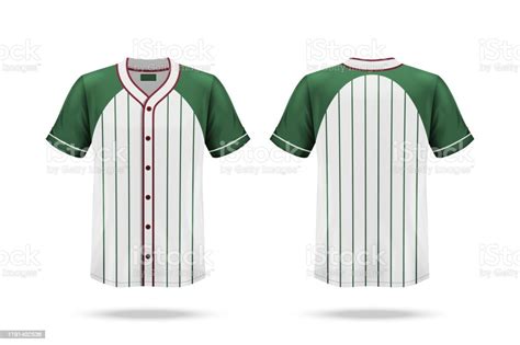 사양 야구 저지 T 셔츠 Mockup 흰색 배경에 격리 디자인에 대한 셔츠에 빈 공간 및 셔츠에 요소 또는 텍스트를 배치 인쇄 공백 벡터 그림 T 셔츠에 대한 스톡 벡터