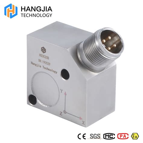 Hs3c Piezoelectric Three Triaxial Vibration Velocity Sensor Transmitter Acceleration Sensor
