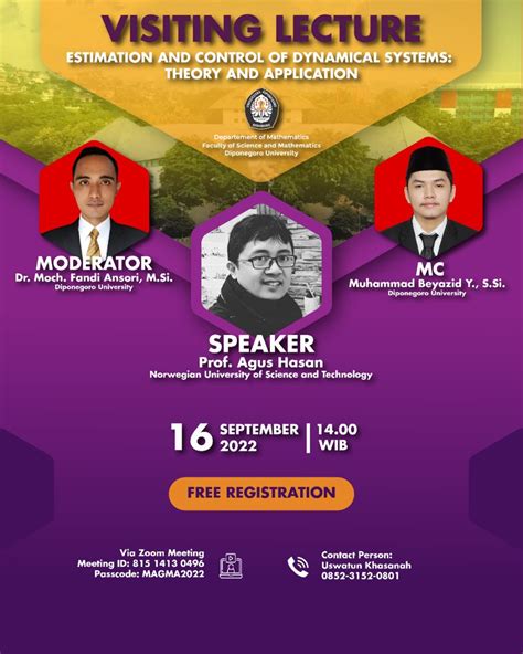 Visiting Lecture Estimation And Control Of Dynamical Systems Theory And Application By Prof