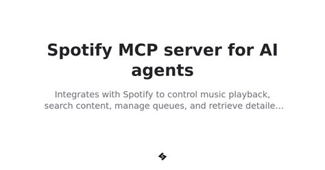 Spotify Mcp Server For Ai Agents