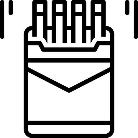 Line Icon For Tobacco Cigarette Fag Smoke Unhealthy Cancer Stick