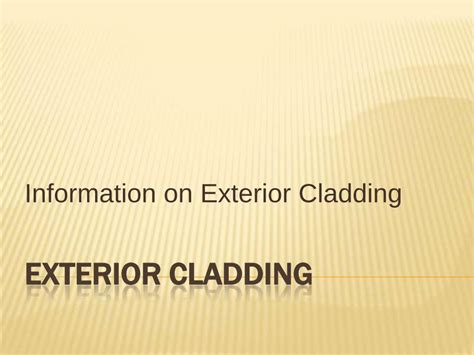 Pdf What Is Exterior Cladding Dokumen Tips