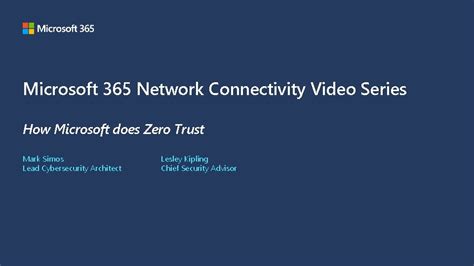 Microsoft 365 Network Connectivity Video Series How Microsoft