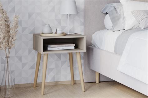 Тумба прикроватная Ивейн 1 Open Latte купить в Москве по цене 4 990 рублей в интернет магазине