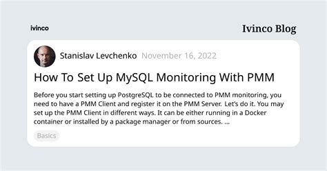 How To Set Up Mysql Monitoring With Pmm Ivinco Blog