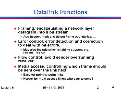Data Link Layer Access Control Ethernet Based