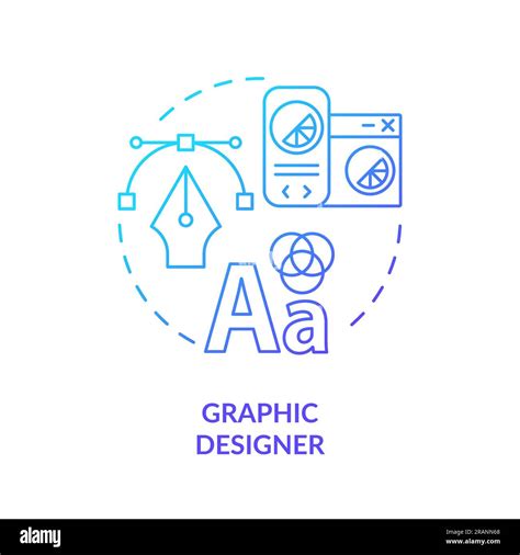 Graphic Designer Blue Gradient Concept Icon Stock Vector Image And Art