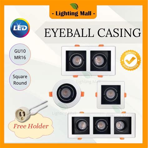 Led Eyeball Fittingcasing Blackwhite Downlight Casing Shopee Malaysia