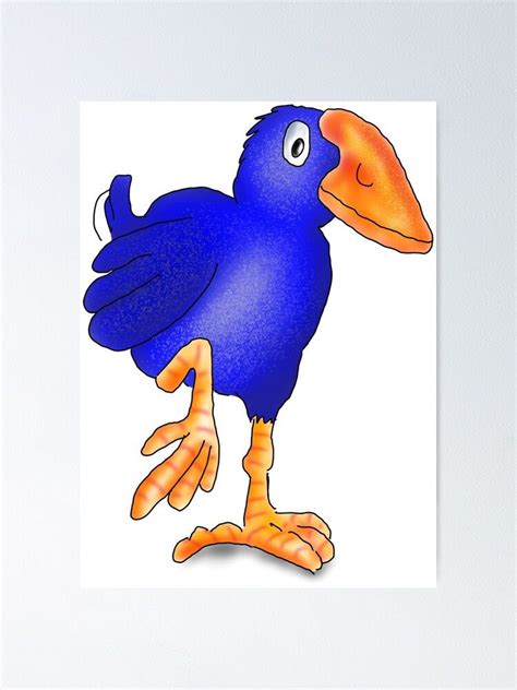 Pukeko Bird New Zealand Native Birds Poster Bird Art Print Bird Art Bird Prints