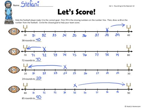 Rounding Made Easy Teaching Rounding With Number Lines Hootys Worksheets Library