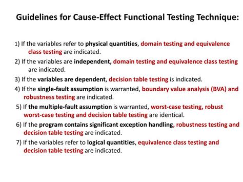 ppt cause and effect graph comparison testing powerpoint presentation