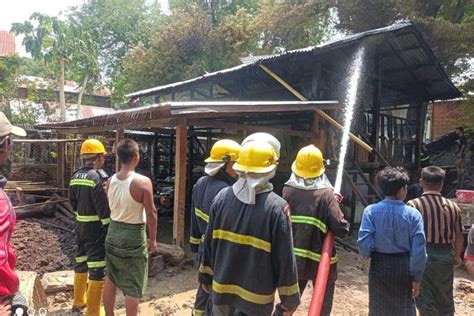 ပျော်ဘွယ်မြို့နယ်၊ ရန်အောင်ကျေးရွာတွင် နွားစာသိုလှောင်သည့် ဂိုထောင်တစ်လုံး မီးလောင်မှုဖြစ်ပွား