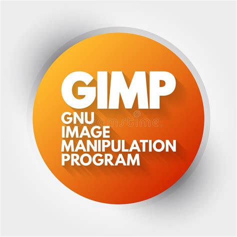 gimp gnu image manipulation program acronym concept background stock
