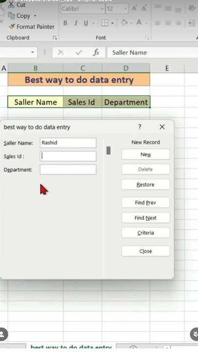 best way of data entry exceltips exceltutorial excel msexcel excelsolutions excel365