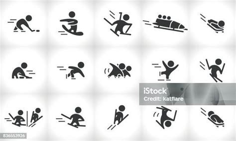 평면 간단한 선수 실루엣 흰색 배경에 고립의 벡터 컬렉션입니다 Championship에 대한 스톡 벡터 아트 및 기타 이미지 Championship 겨울 겨울 스포츠