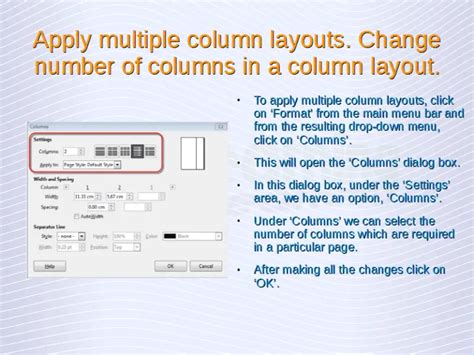 Advanced Word Processing Columns