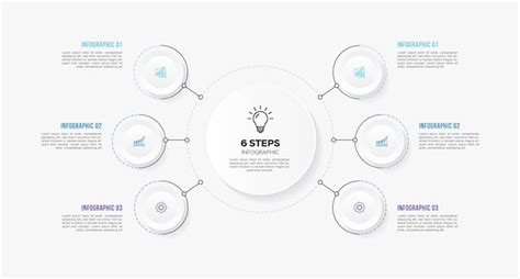 Premium Vector Infographic Template Design With 6 Options Or Steps Business Data Visualization
