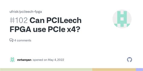 Can PCILeech FPGA Use PCIe X Issue Ufrisk Pcileech Fpga GitHub