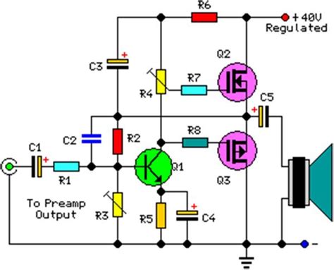 Audio Power Amplifier Circuit Diagram