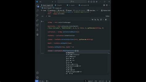 solidworks api editing an extrude engineering solidworks macro python youtube