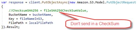 C Aws S3 Checksum Values Are Null Or Pre Existing Objects Stack Overflow