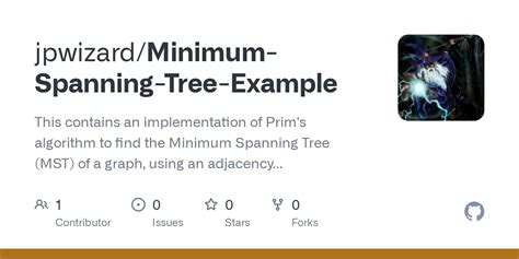 Github Jpwizardminimum Spanning Tree Example This Contains An Implementation Of Prims