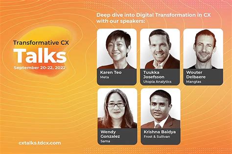 TDCXs Inaugural Transformative CX Talks To Offer Inside Look At Future CX Trends MegaBites