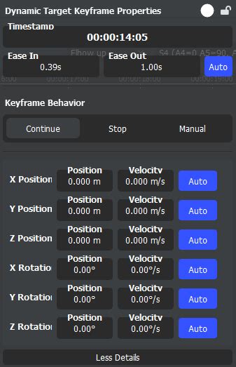 Dynamic Target Keyframe Lensmaster