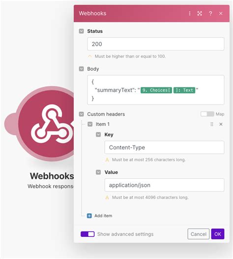 Webhook Response Not Automatically Creating Json Output How To Make