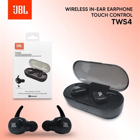 Jual Headset Bluetooth 5 0 TWS 4 Earphones TWS4 Original Plus Pack Shopee Indonesia