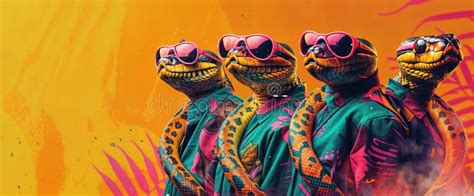 Four Python Snakes Stock Vector Illustration Of Mouths 285292854