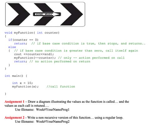 Solved One Way Void Myfunction Int Counter If