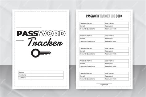 Premium Vector Password Tracker Logbook Kdp Interior Design Print