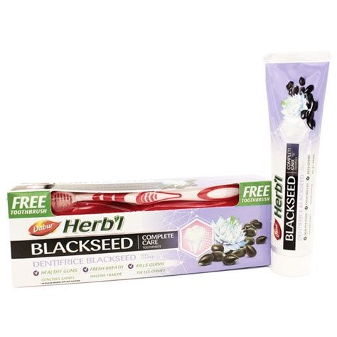 Зубная паста Dabur Herb'l Black Seed (с черным тмином), 150 г. + зубная ...