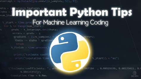 Important Python Coding Tips For Machine Learning Coding Youtube