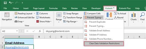 Quickly Validate Email Addresses In A Column Or A Range Of Cells In Excel