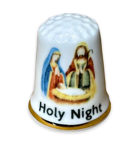 Personalised Holy Night Nativity Thimble The Thimble Guild