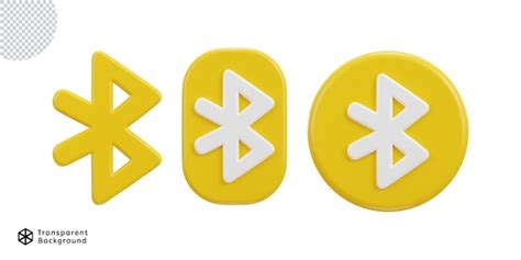 Premium Psd 3d Bluetooth Icon Vector Illustration Set