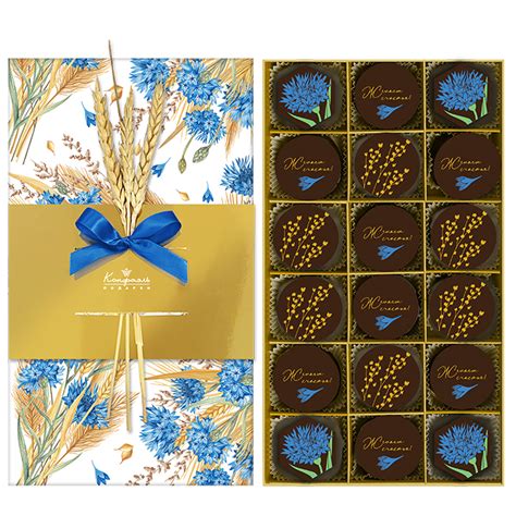 Набор суфле с декором из коллекции Васильковое настроение Шоколадная фабрика Конфаэль