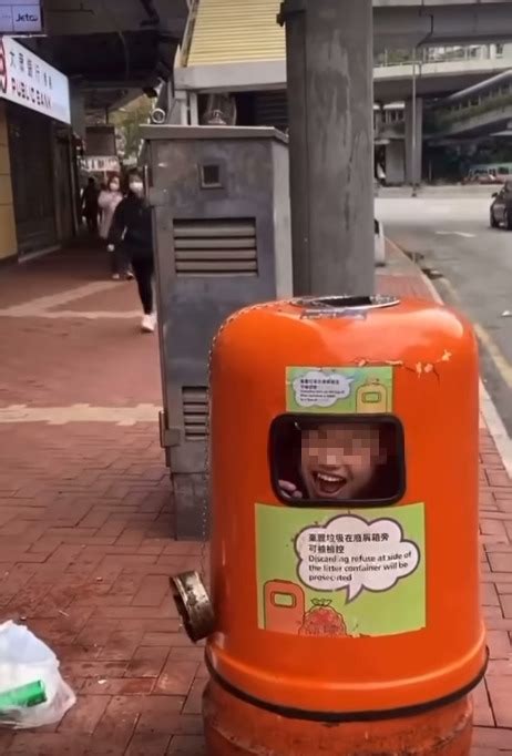垃圾桶人片段瘋傳！光頭男坐街頭垃圾桶 網民斥：又麻煩清潔姐姐 Uhk 港生活