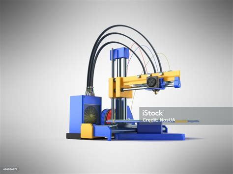 흰색 배경에서 3d 프린터 3d 렌더링 3차원 인쇄에 대한 스톡 사진 및 기타 이미지 3차원 인쇄 건설 산업 건축 Istock