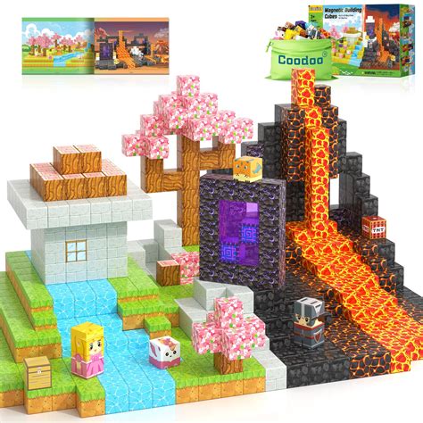 Magnetic Blocks Build Mine Magnet World Magic Portal Set Magnetic