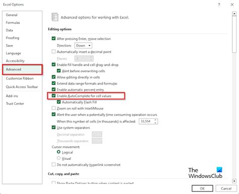 Autocomplete Is Not Working In Excel Fix