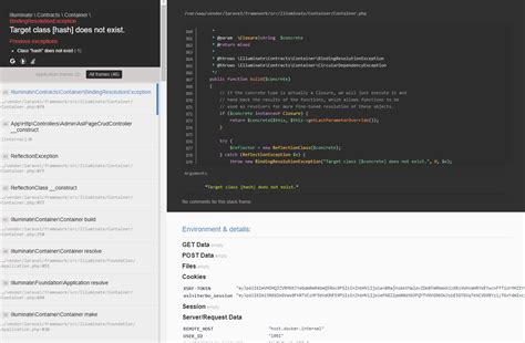 Target Class Hash Does Not Exist · Issue 313 · Laravel Backpack