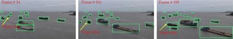 Ship Detection Results On Typical Frames Of Case 2 A Initial Ship