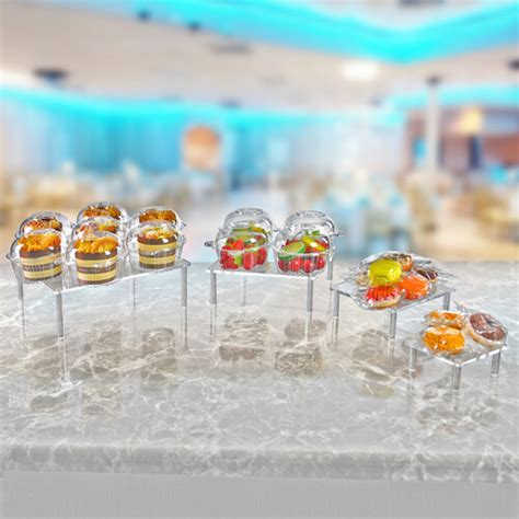 4 Piece Acrylic Square Riser Set Risers Square Riser Set