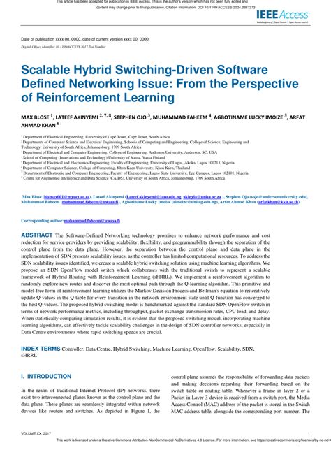 Pdf Scalable Hybrid Switching Driven Software Defined Networking Issue From The Perspective Of