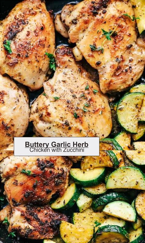 Buttery Garlic Herb Chicken With Zucchini Think Food